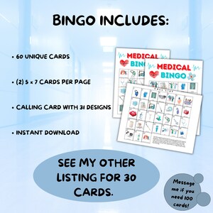 Medical Bingo Game, 60 Bingo Games, Doctor Games, Radiology Games ...