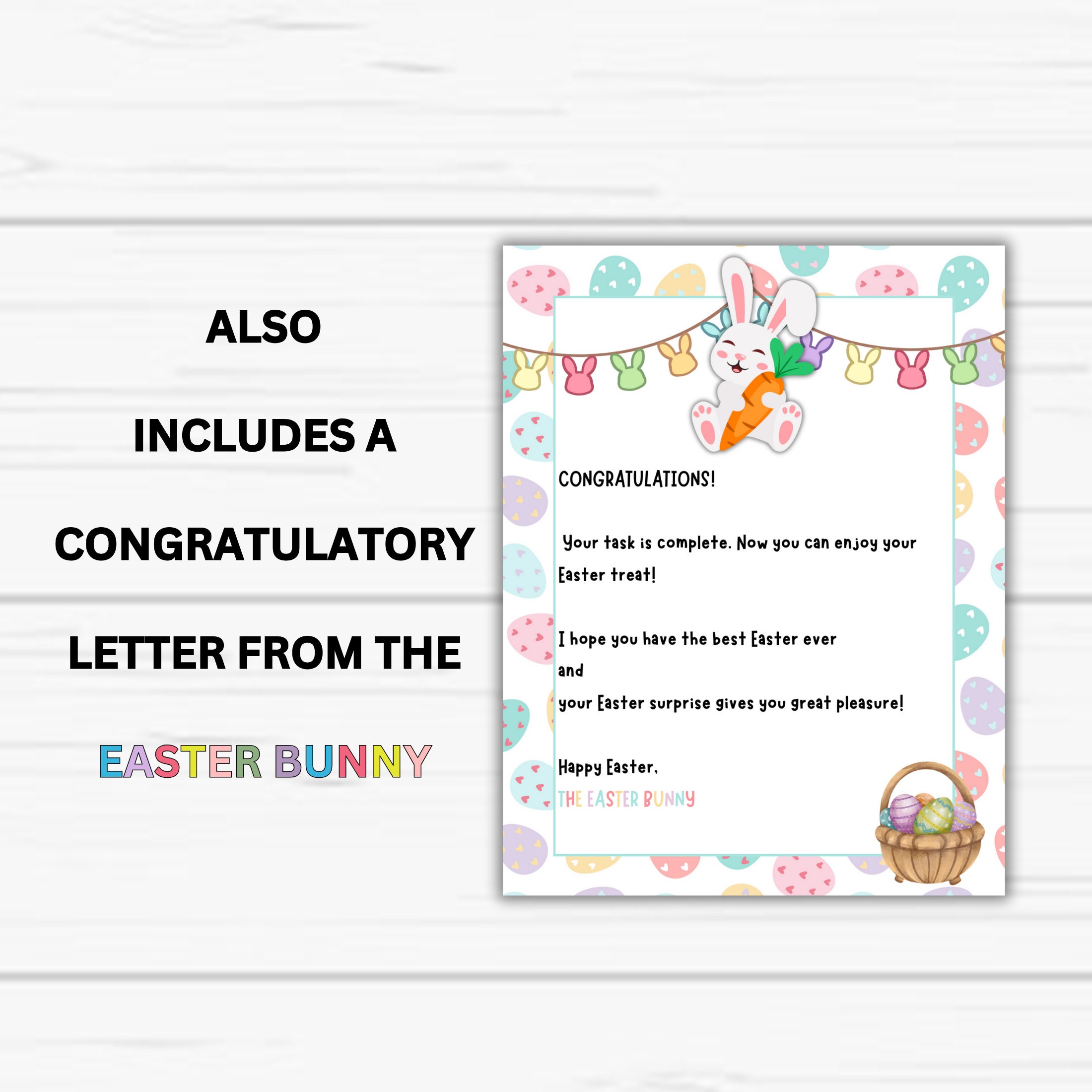 Easter Scavenger Hunt for Kids, 24 Easter Hunt Clues, Editable Easter ...