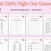 Printable Girls Night Out Game Bundle Party Games and Activities, Girls ...