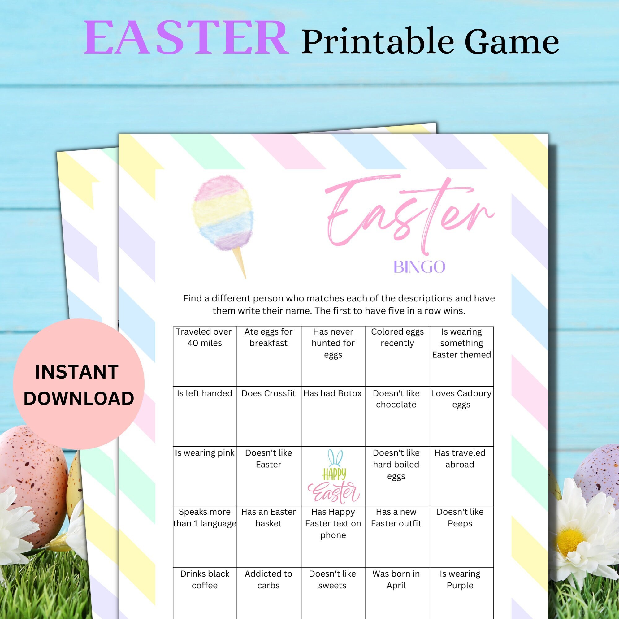 Printable EASTER Game, Easter Kids Game and Activity, Adult Games ...