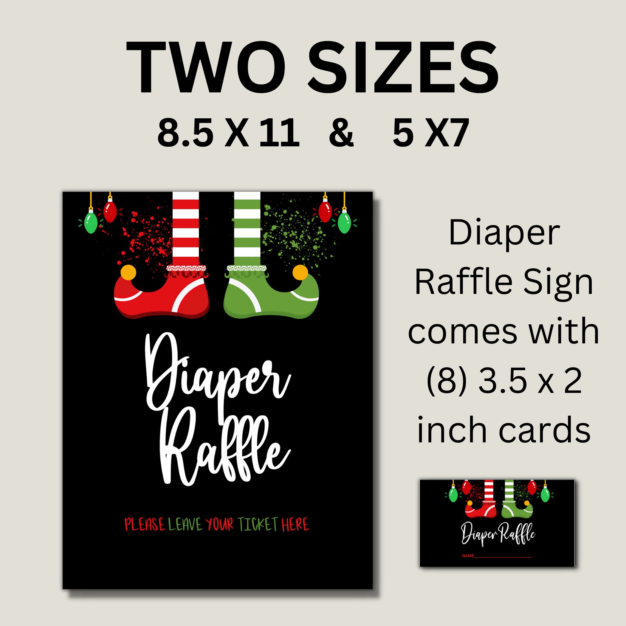 8 Printable Baby Shower Signs What the Elf Elf Shoe Theme - Etsy