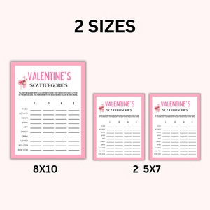 Scattergories Valentine's Party Game, Valentines Party Game and ...