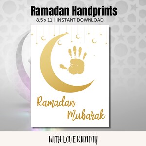 Ramadan Handprint Footprint Craft ART Printable, Ramadan Preschool Art ...