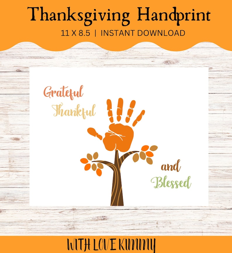 Thanksgiving Handprint Craft Printable, Thanksgiving Preschool Craft ...