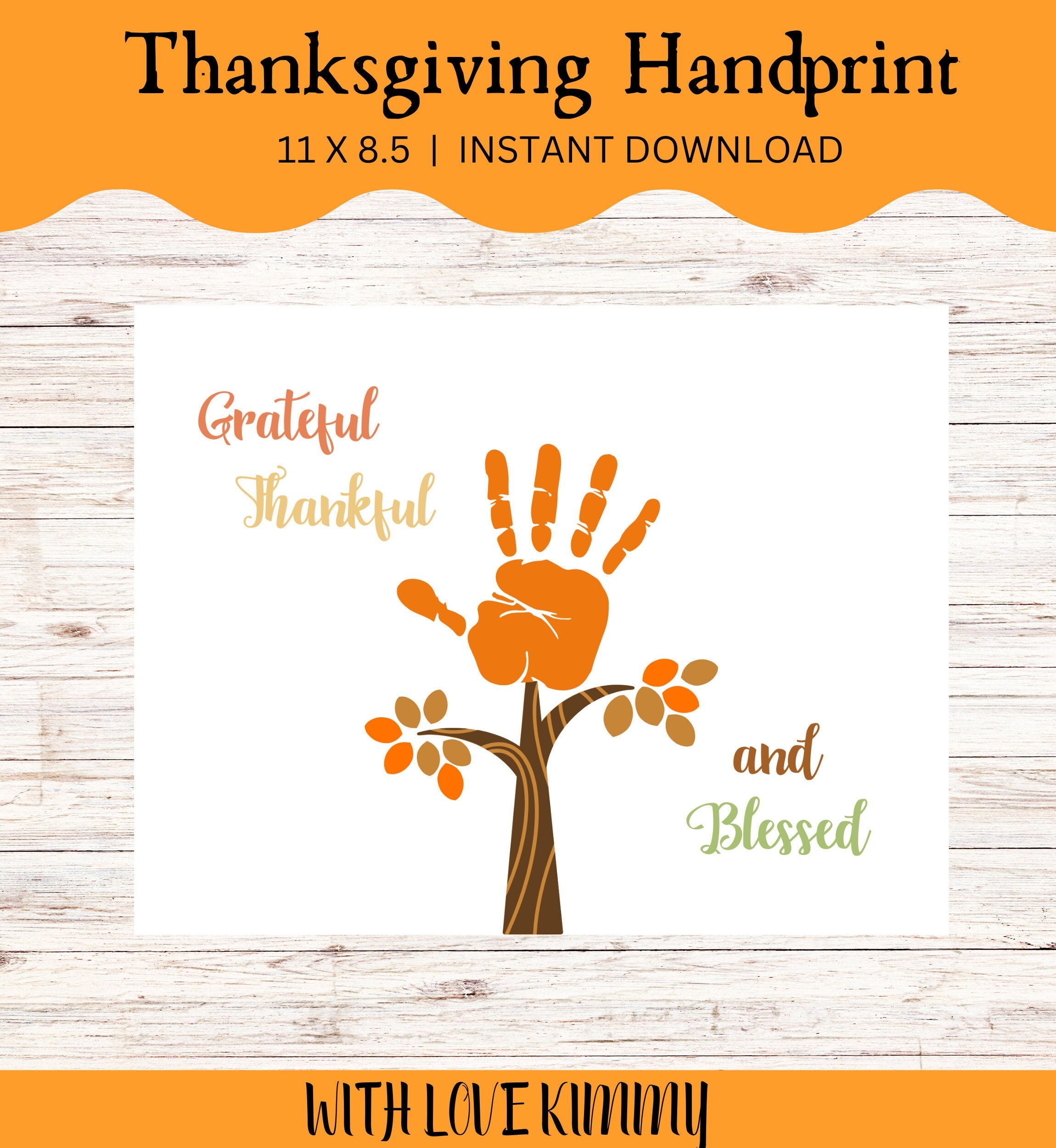 Thanksgiving Handprint Craft Printable, Thanksgiving Preschool Craft ...