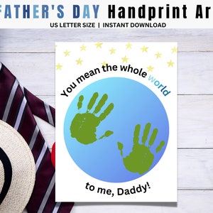 Father's Day Handprint Activity, Father's Day Printable, Happy Father's ...