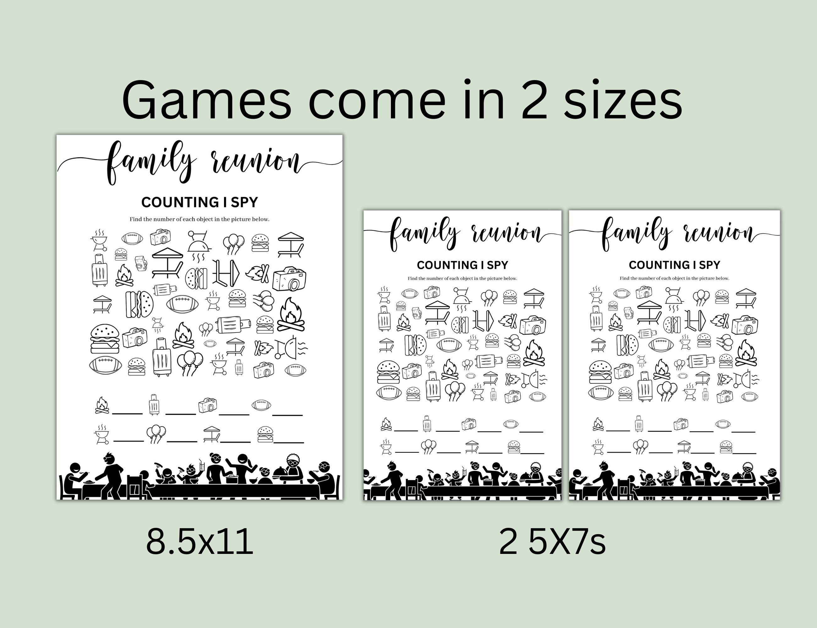 Family Reunion Game Bundle, Printable Family Games, Family Reunion ...