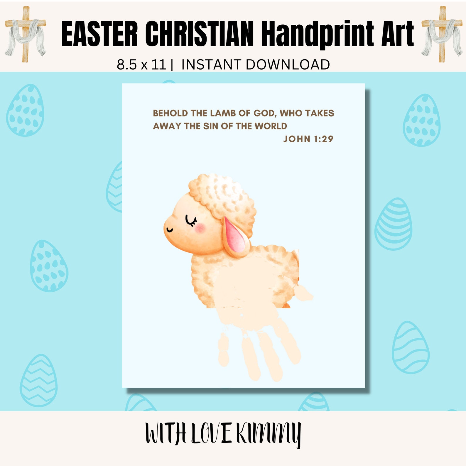 Easter Handprint Footprint Craft Printable, Preschool Craft, Easter ...
