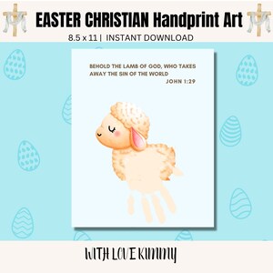 Easter Handprint Footprint Craft Printable, Preschool Craft, Easter ...