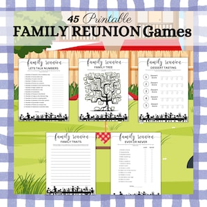 Family Reunion Game Bundle, Printable Family Games, Family Reunion ...