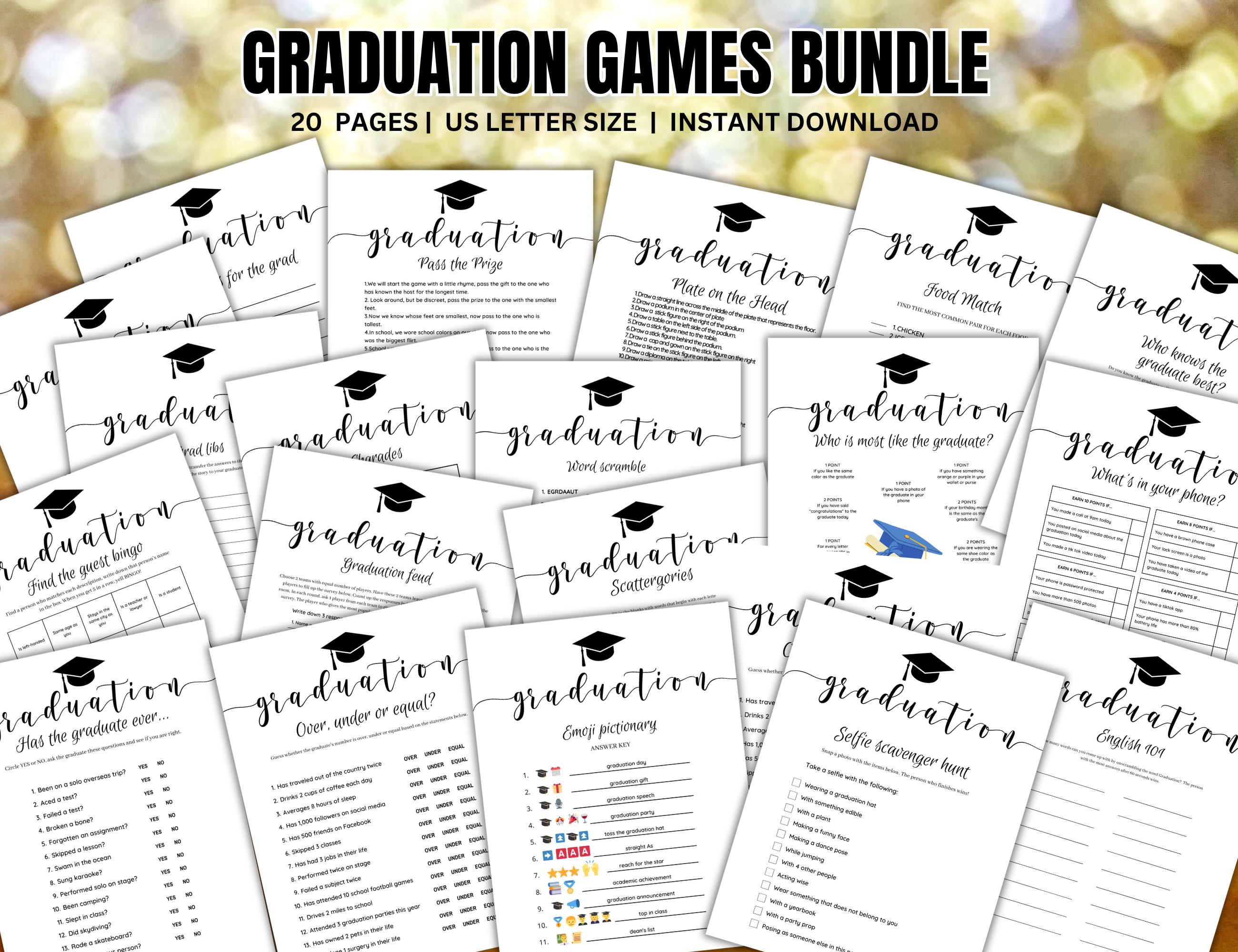 Printable Graduation Games, 2026 Graduation Games, Graduation Party ...