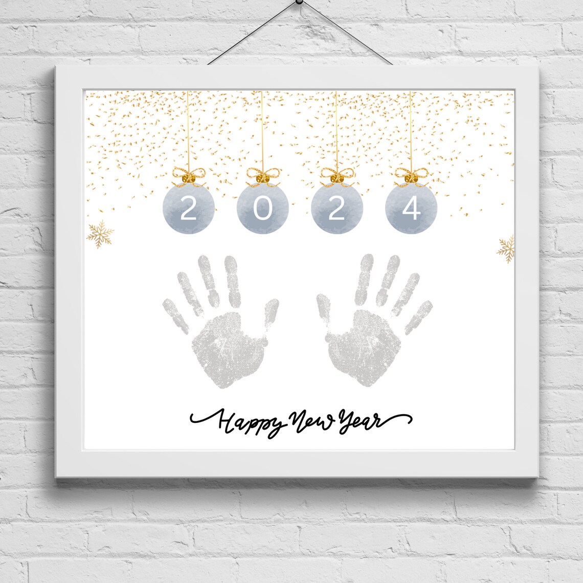 2024 New Years Handprint Art, New Year Craft, Kids Handprint Art Craft ...