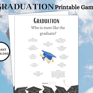 Printable Graduation Games, Selfie Scavenger Hunt 2024 Graduation Games ...
