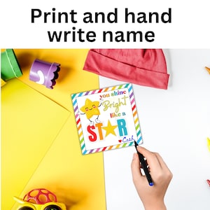 Editable You Shine Bright Like a Star Gift Tag, Teacher Appreciation ...