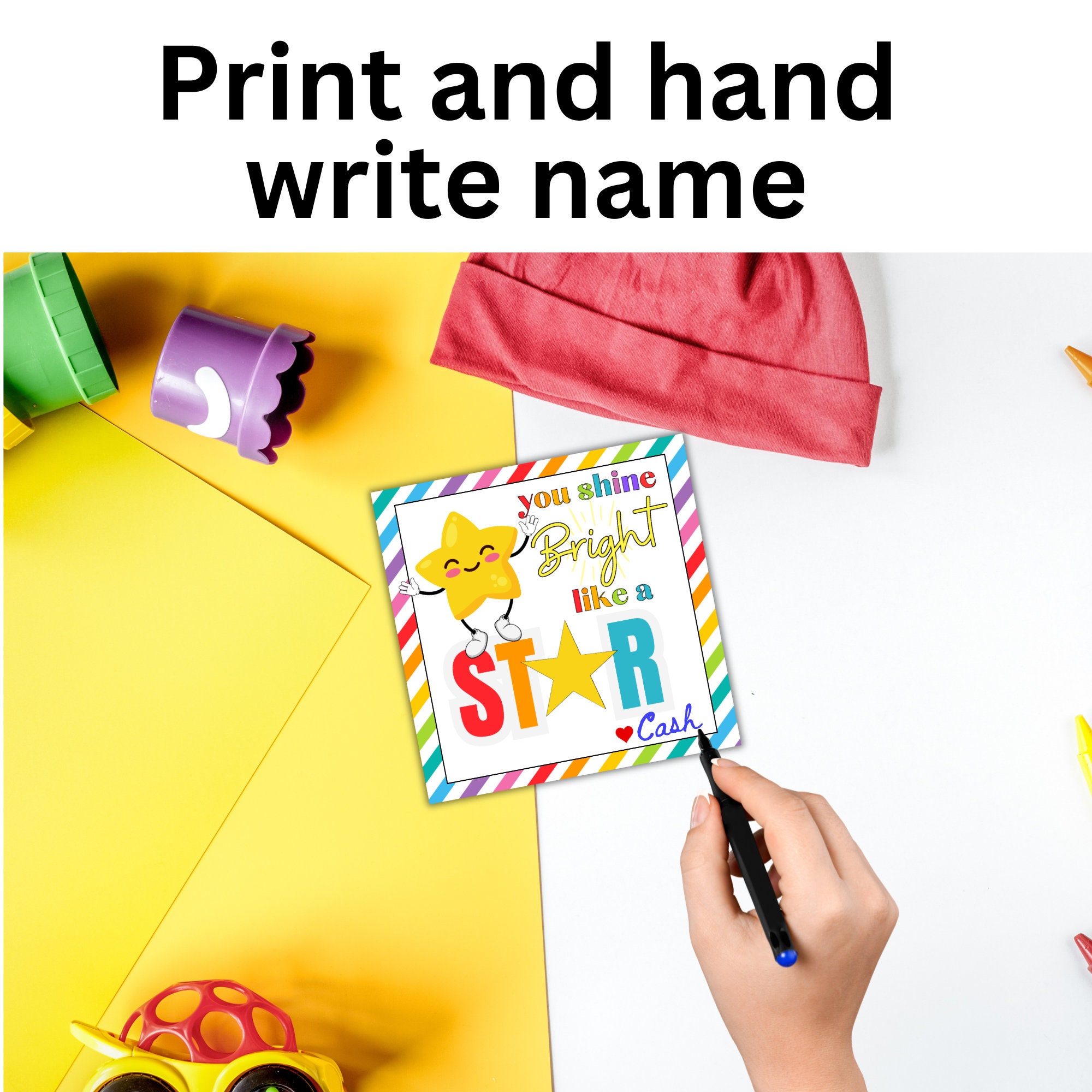Editable You Shine Bright Like a Star Gift Tag, Teacher Appreciation ...