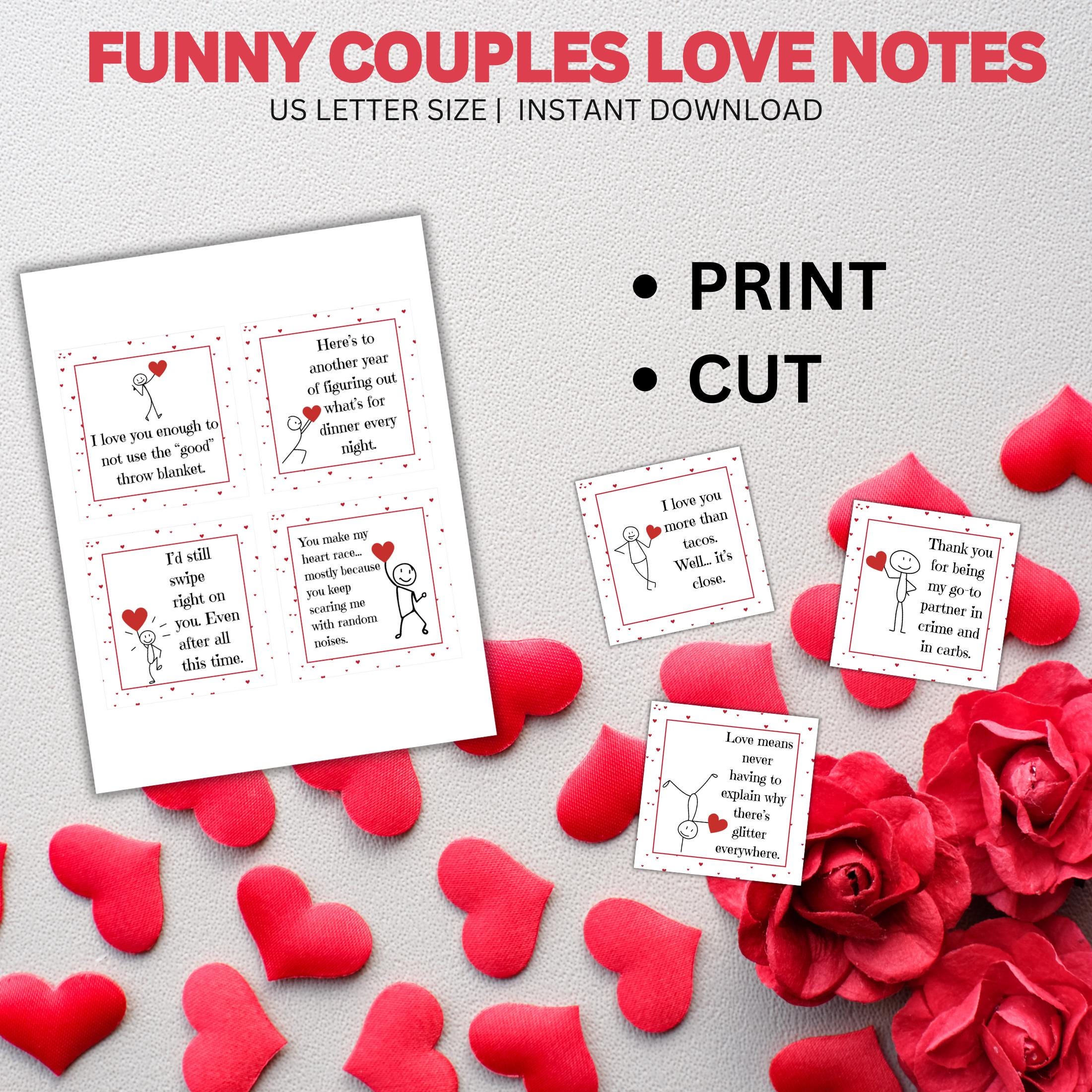 Funny Love Note Cards for Couples, Funny Couples Cards, Couples Love ...