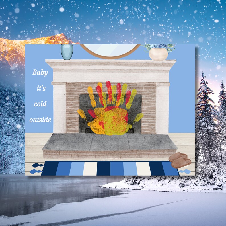 Winter Handprint Art , Winter Craft, Kids Handprint Art Craft, Art for ...
