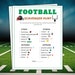 Football Game, Scavenger Hunt, Football Party Game, Football Birthday ...