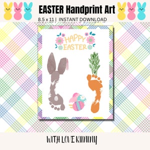 Easter Handprint Footprint Craft Printable, Preschool Craft, Easter ...