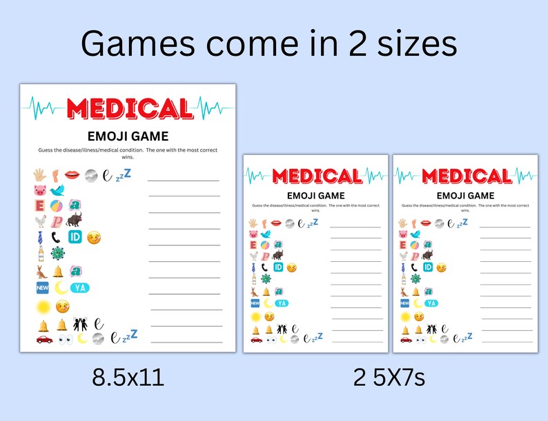 Medical Game Bundle Printable Nursing Games Doctor Games - Etsy