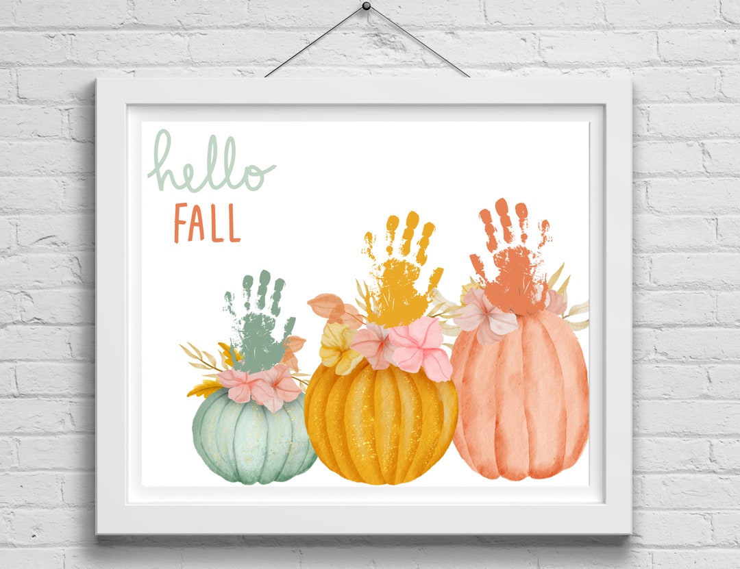 Fall Handprint Art, Fall Craft, Kids Handprint Art Craft, Fall Art for ...