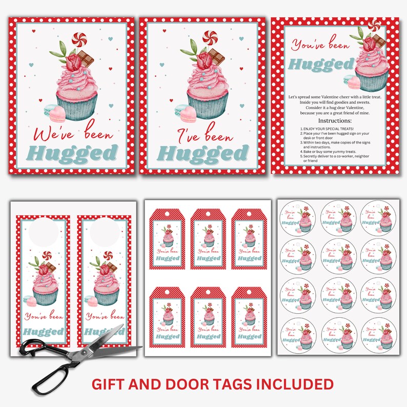 You've Been Hugged Printable Bundle, We've Been Hugged Kit, I've Been ...