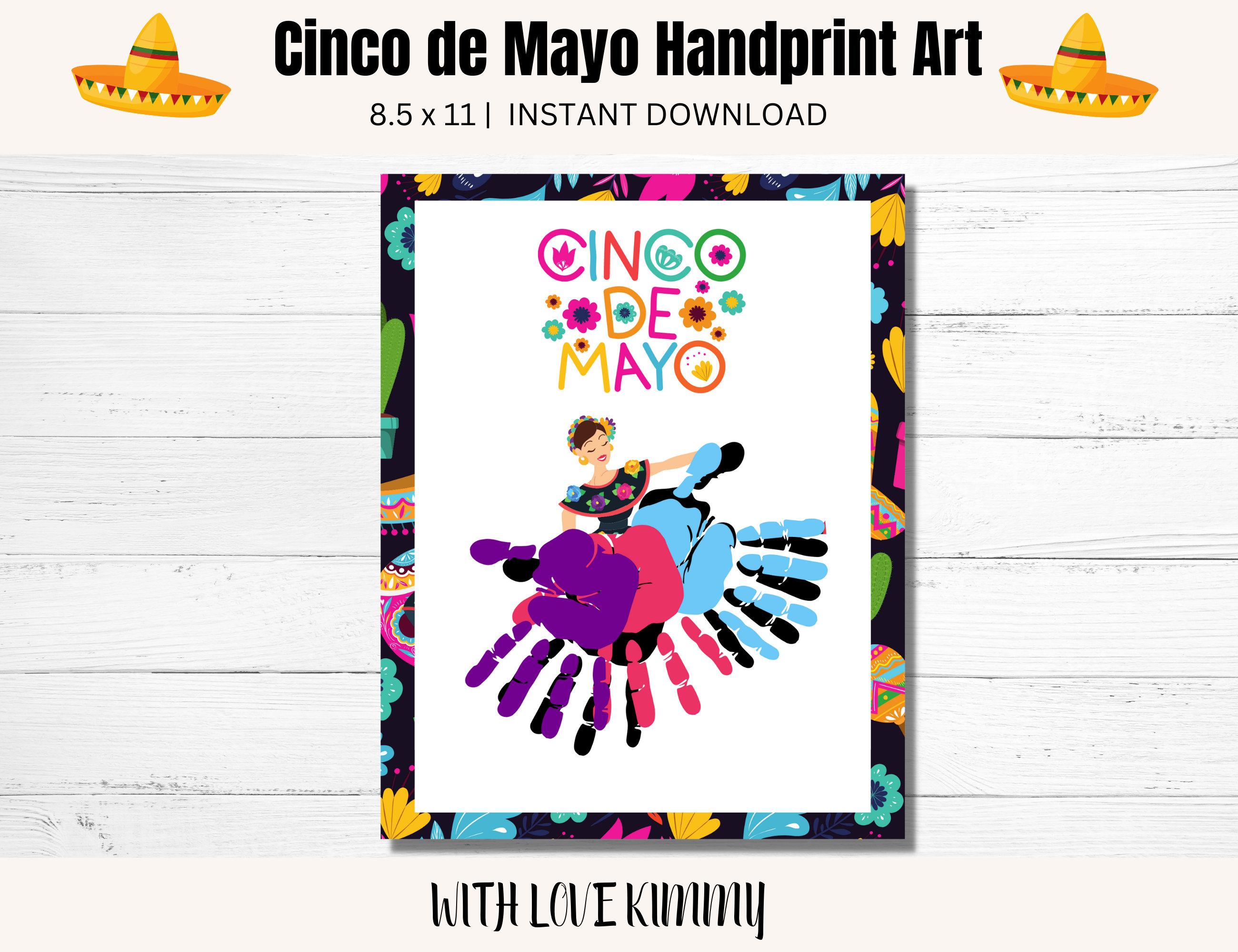 Cinco De Mayo Craft, Cinco De Mayo Handprint and Footprint, Printable ...