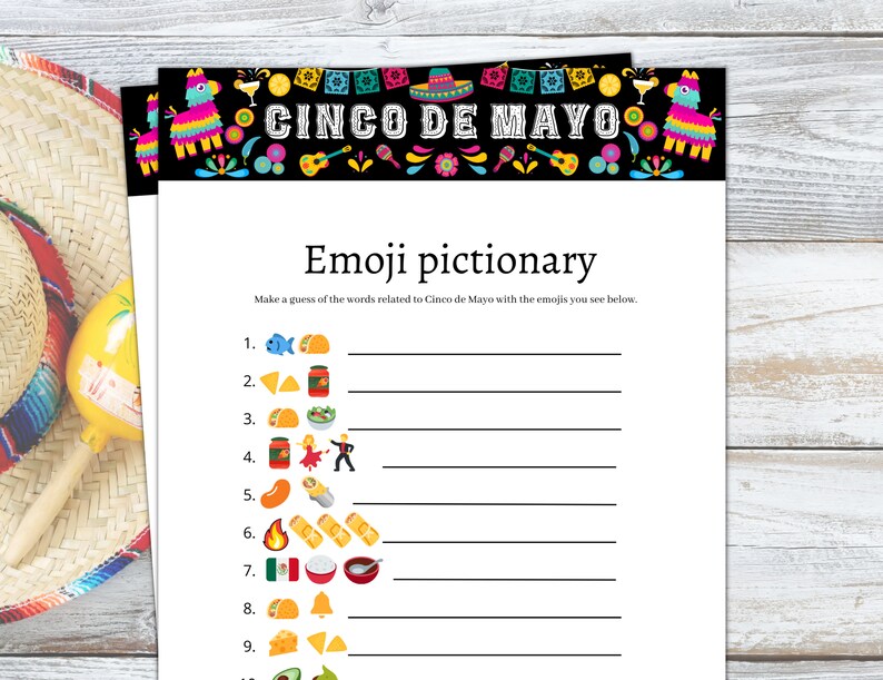 Cinco De Mayo Game, Cinco De Mayo Printable, Cinco De Mayo Party Games ...