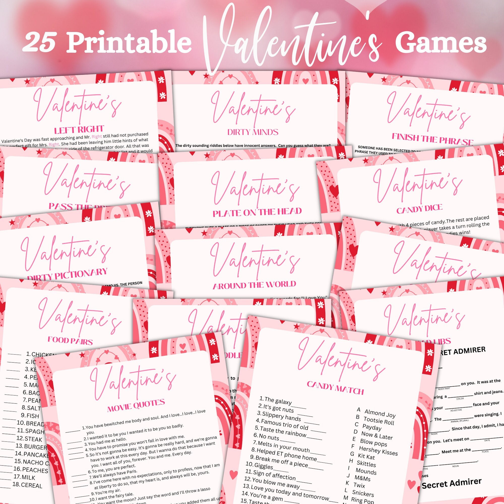 Printable Valentines Day Game Bundle Party Games and Activities ...
