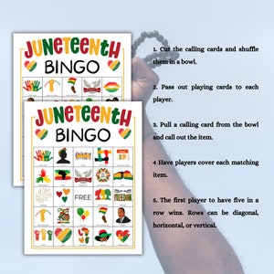 Juneteenth Bingo Game, Juneteenth Activity, Black History Game, Bingo ...