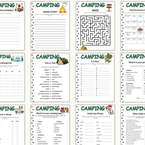 Camping Games Bundle for Kids & Adults, Camping Activities, Family ...