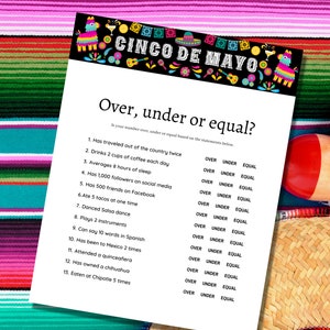 Cinco De Mayo Game, Cinco De Mayo Printable, Cinco De Mayo Party Games ...