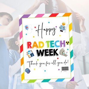 Rad Tech Week Appreciation Sign, Radiology Staff Employee, Radiologic ...