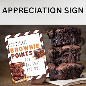 Brownie Points Appreciation Sign Chips Staff Employee Office Faculty ...