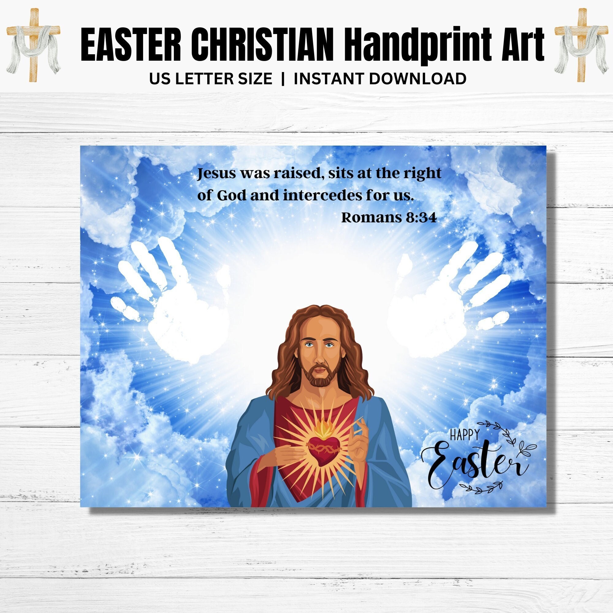 Easter Handprint Footprint Craft Printable, Preschool Craft, Easter ...