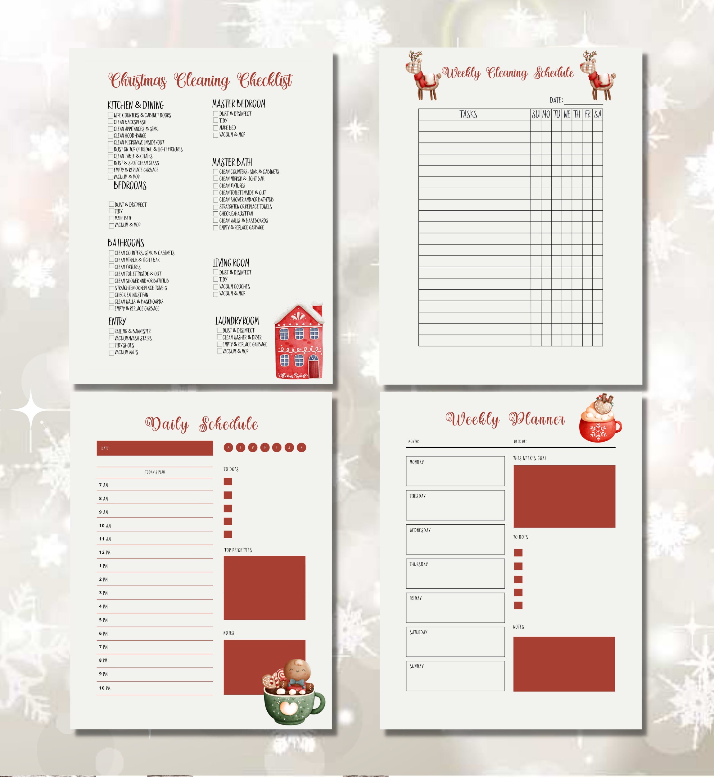 Gingerbread Man Christmas Planner Will Help You Plan & Organize Holiday ...