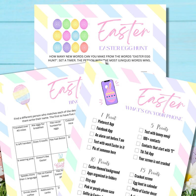Printable Easter Game Bundle EASTER Party Games and - Etsy
