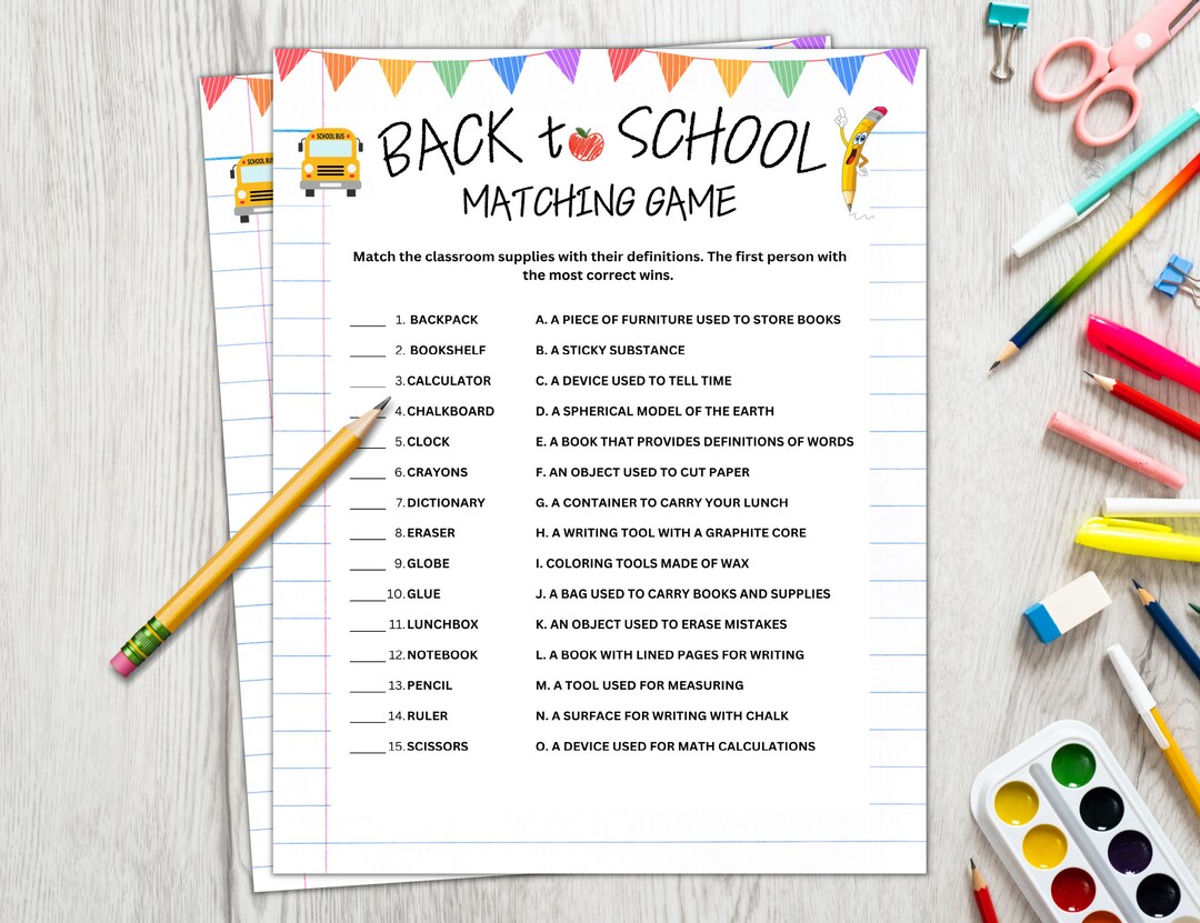 Back to School Games, School Games, Classroom Games, Back to Student ...