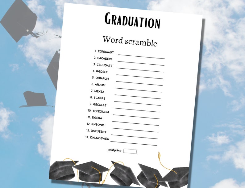 Printable Graduation Games, Selfie Scavenger Hunt 2026 Graduation Games ...