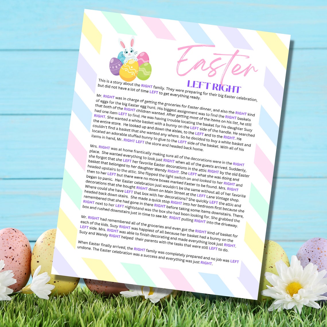 Printable EASTER Game, Easter Kids Game and Activity, Adult Games ...
