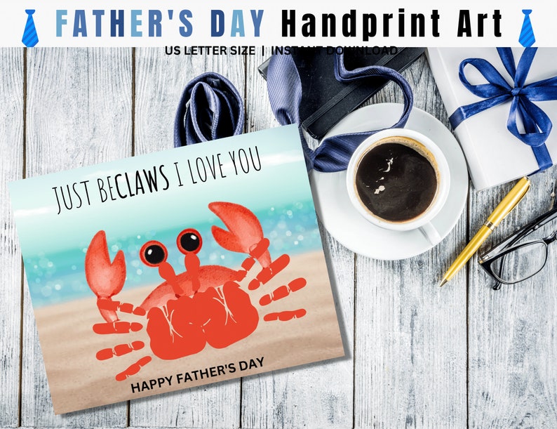 Father's Day Handprint Activity, Father's Day Printable, Happy Father's ...