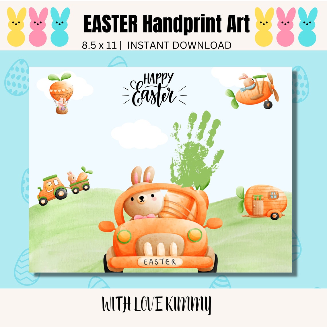 Easter Handprint Footprint Craft Printable, Preschool Craft, Easter ...