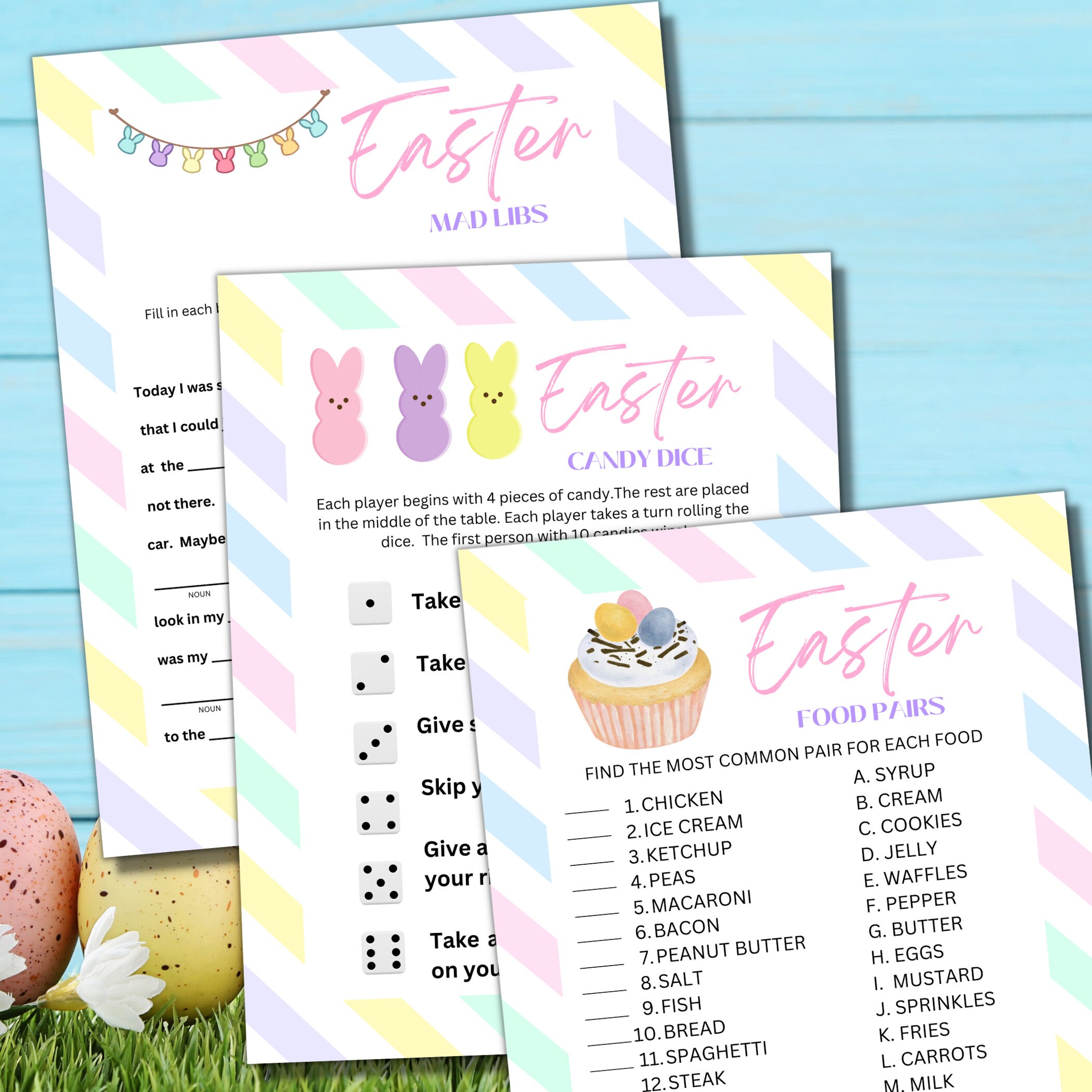 Printable Easter Game Bundle, EASTER Party Games and Activities, Kids ...