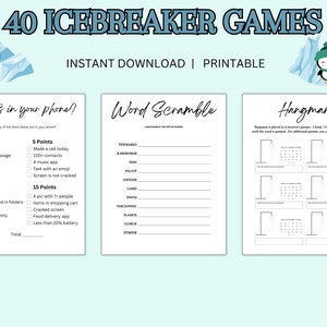 Icebreaker Game Bundle, Printable Icebreaker Games, Staff Game Idea ...