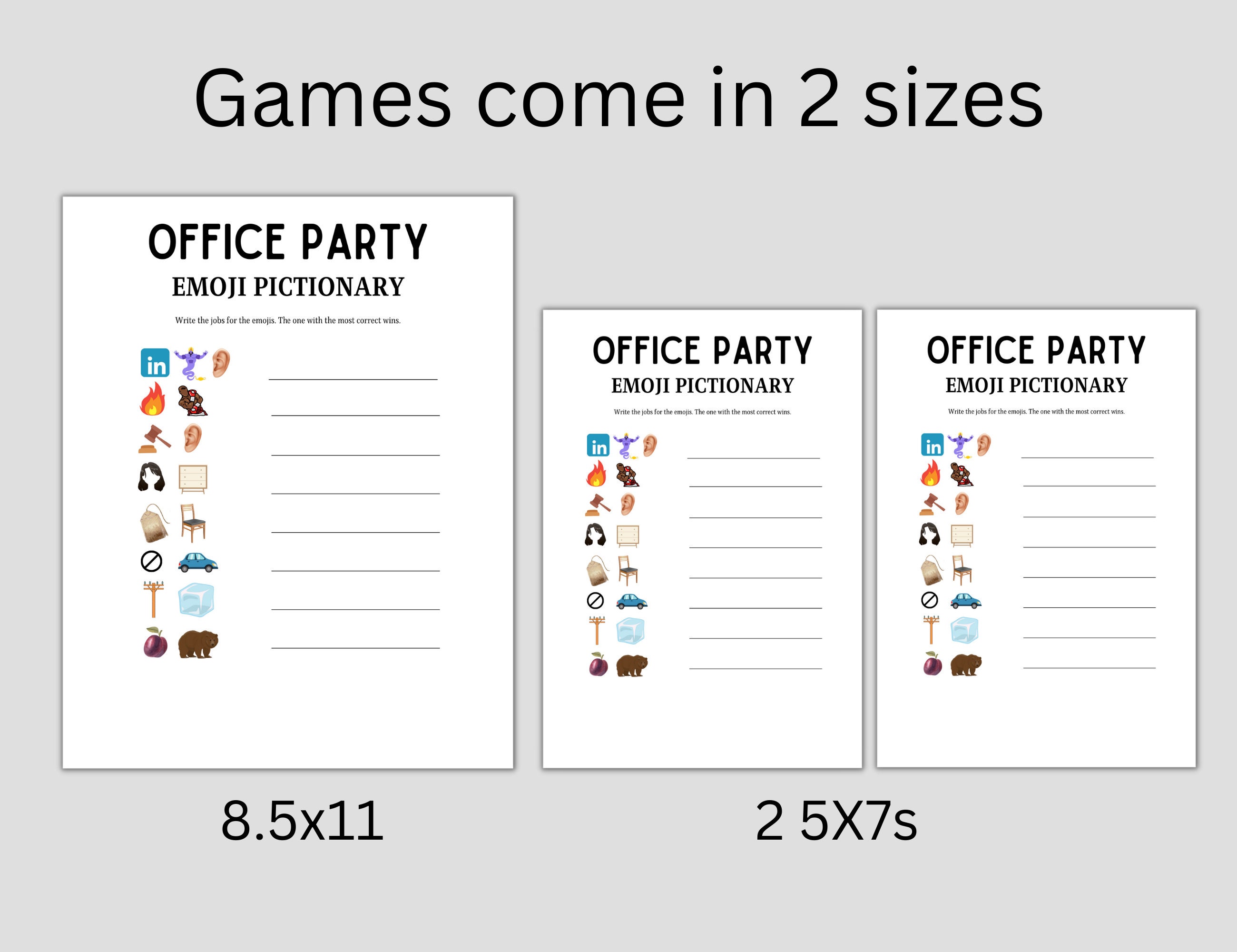 Office Party Game Bundle, Printable Work Party Games, Staff Game Idea ...