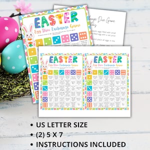 Dice Easter Egg Exchange Game, Easter Dice Game, Kids Adults Family ...