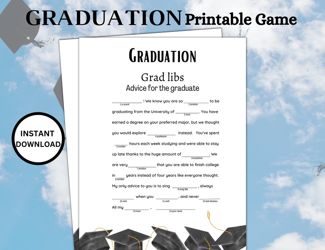 Printable Graduation Games, Selfie Scavenger Hunt 2024 Graduation Games ...