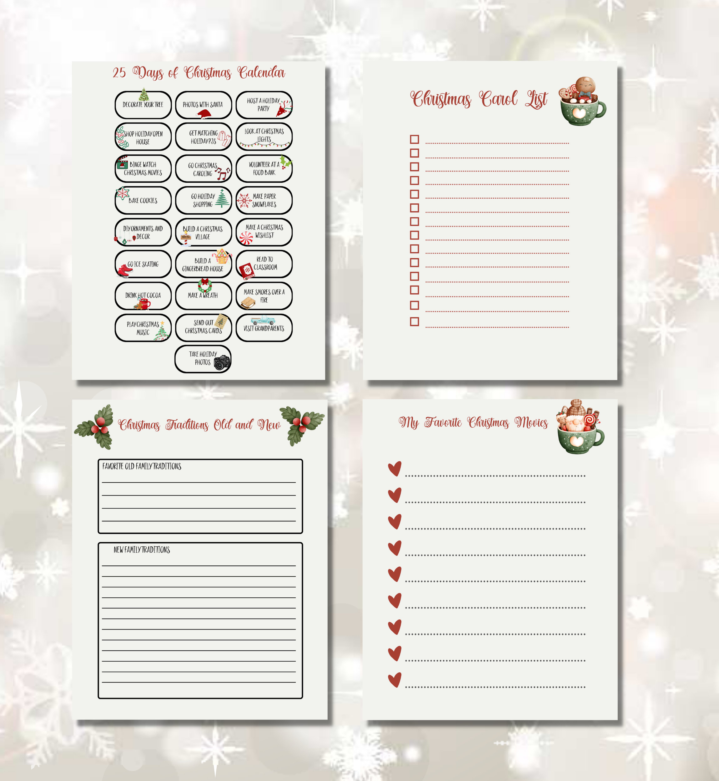 Gingerbread Man Christmas Planner Will Help You Plan & Organize Holiday ...
