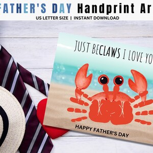 Father's Day Handprint Activity, Father's Day Printable, Happy Father's ...