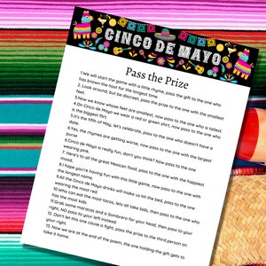 Cinco De Mayo Game, Cinco De Mayo Printable, Cinco De Mayo Party Games ...